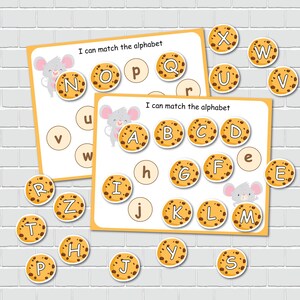 Cookies Alphabet Matching Game, ABC Busy Book Pages, Toddler Learning ...