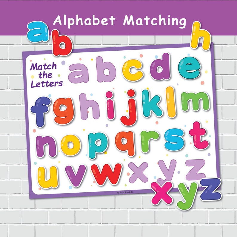 Alphabet Matching Activity, Lowercase Letters, ABC Busy Book Page ...