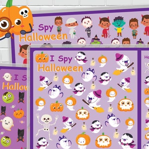I Spy Halloween Activity for Toddlers, Preschool Look and Find Counting ...