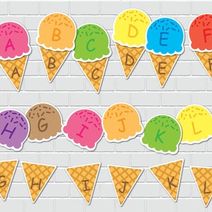 Ice Cream Alphabet Matching Activity. Toddler Printable ABC Learning ...