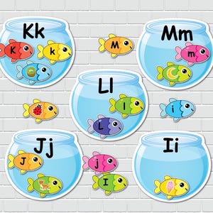 Fish ABC Matching Activity for Kids, Alphabet Busy Book, Preschool ...