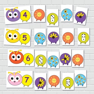 Cartepillar Number Match Activity, Counting Game, Number Recognition ...