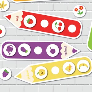 Colors Matching Activity, Montessori Materials, Toddler Printable ...