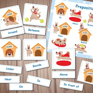 Prepositions Flashcards, English Prepositions Printable Activity ...