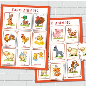 Farm Animals Busy Book Pages, Toddler Quiet Time Activity, Preschool ...
