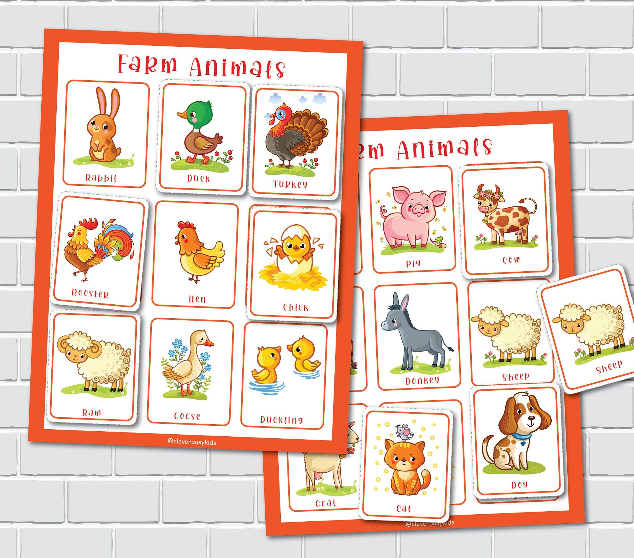 Farm Animals Busy Book Pages, Toddler Quiet Time Activity, Preschool ...