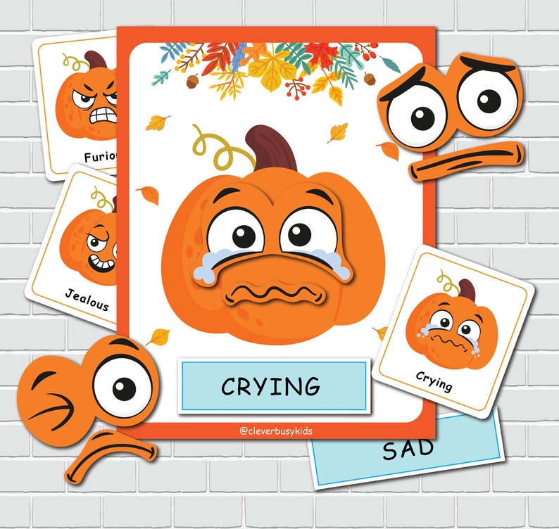 Pumpkin Emotions Activity for Kids, Preschool Feelings Printables ...