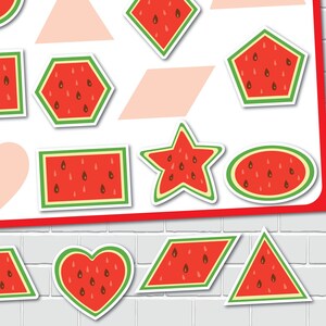 Watermelon Shape Matching Activity, 2D Shapes, Summer Busy Book Page ...
