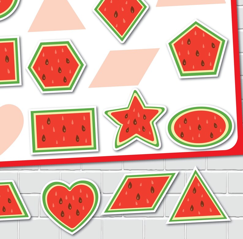 Watermelon Shape Matching Activity, 2D Shapes, Summer Busy Book Page ...
