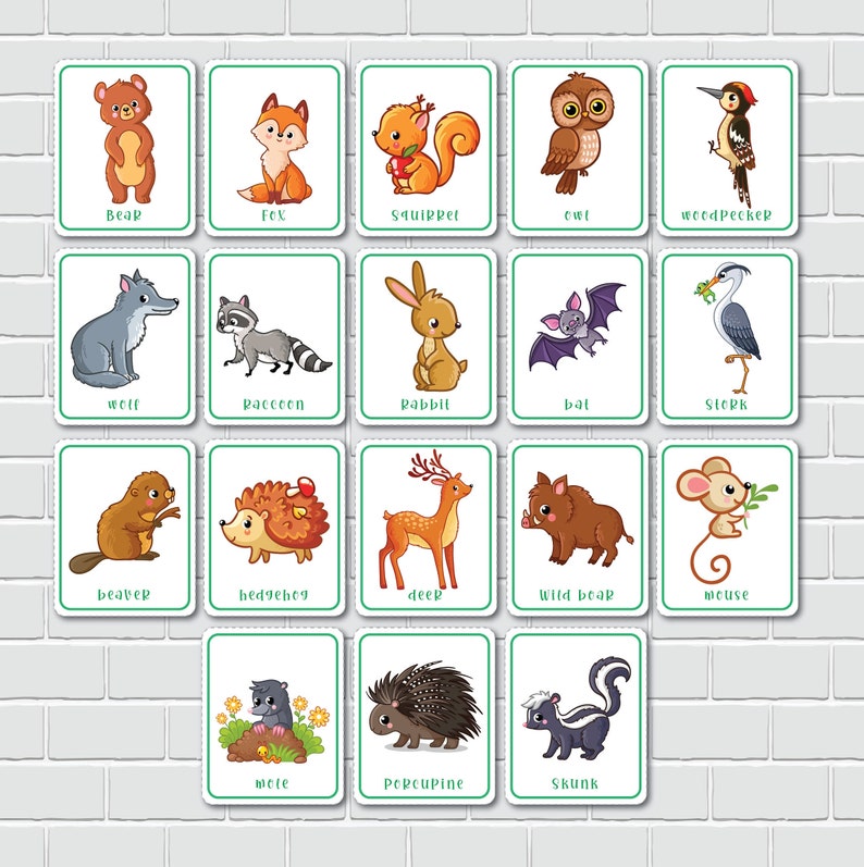 Forest Animals Busy Book Pages, Toddler Quiet Time Activity, Preschool ...