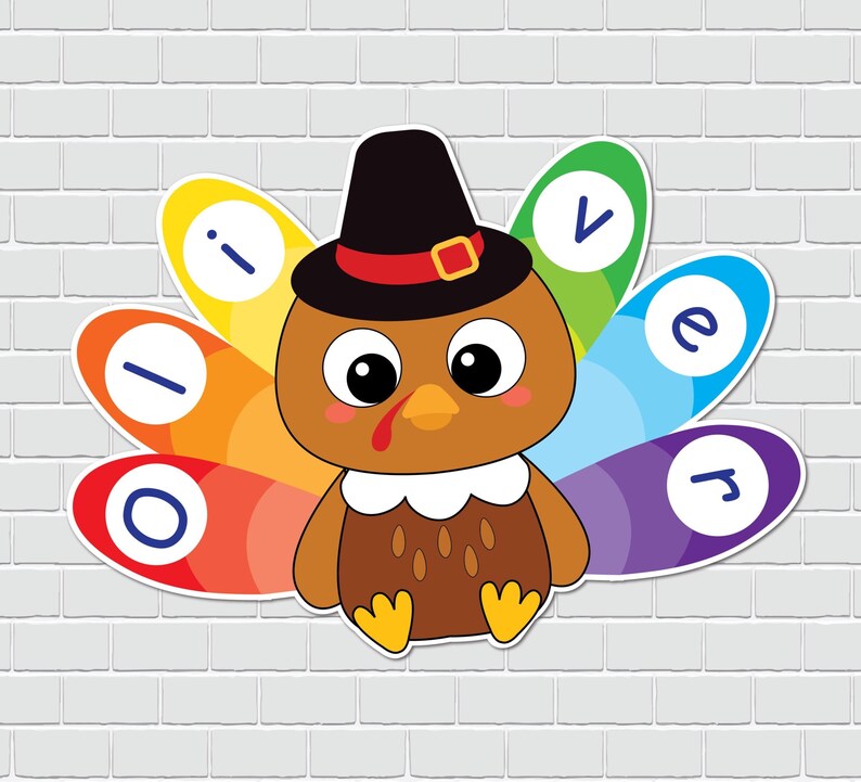 Turkey Name Craft: Thanksgiving Printables, Letter Recognition Activity ...