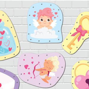 St. Valentine's Lacing Cards, Preschool Fine Motor Skill Activity ...