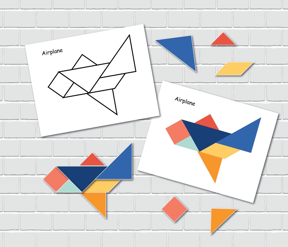 Transportation Theme Printable Tangrams Puzzle Activity for Preschool ...