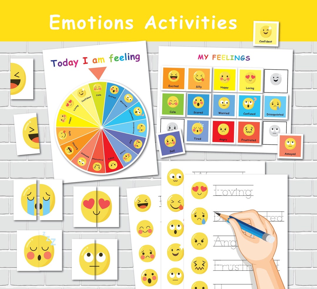 Emotions and Feelings Activities for Kids, Printable Emotions Wheel ...