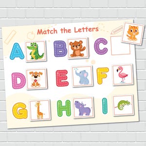 Alphabet Matching Activity for Kids, ABC Busy Book Pages, Learning ...