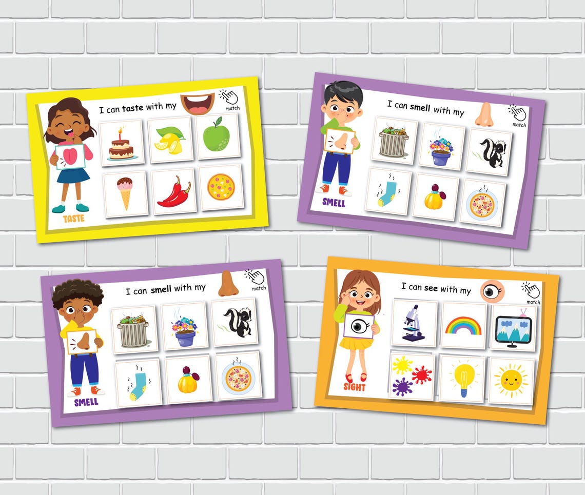 Five Senses Sorting Mats, Printable Activity, 5 Senses Sorting ...