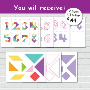 Tangram Numbers, Logic Puzzle for Preschool and Kindergarten ...