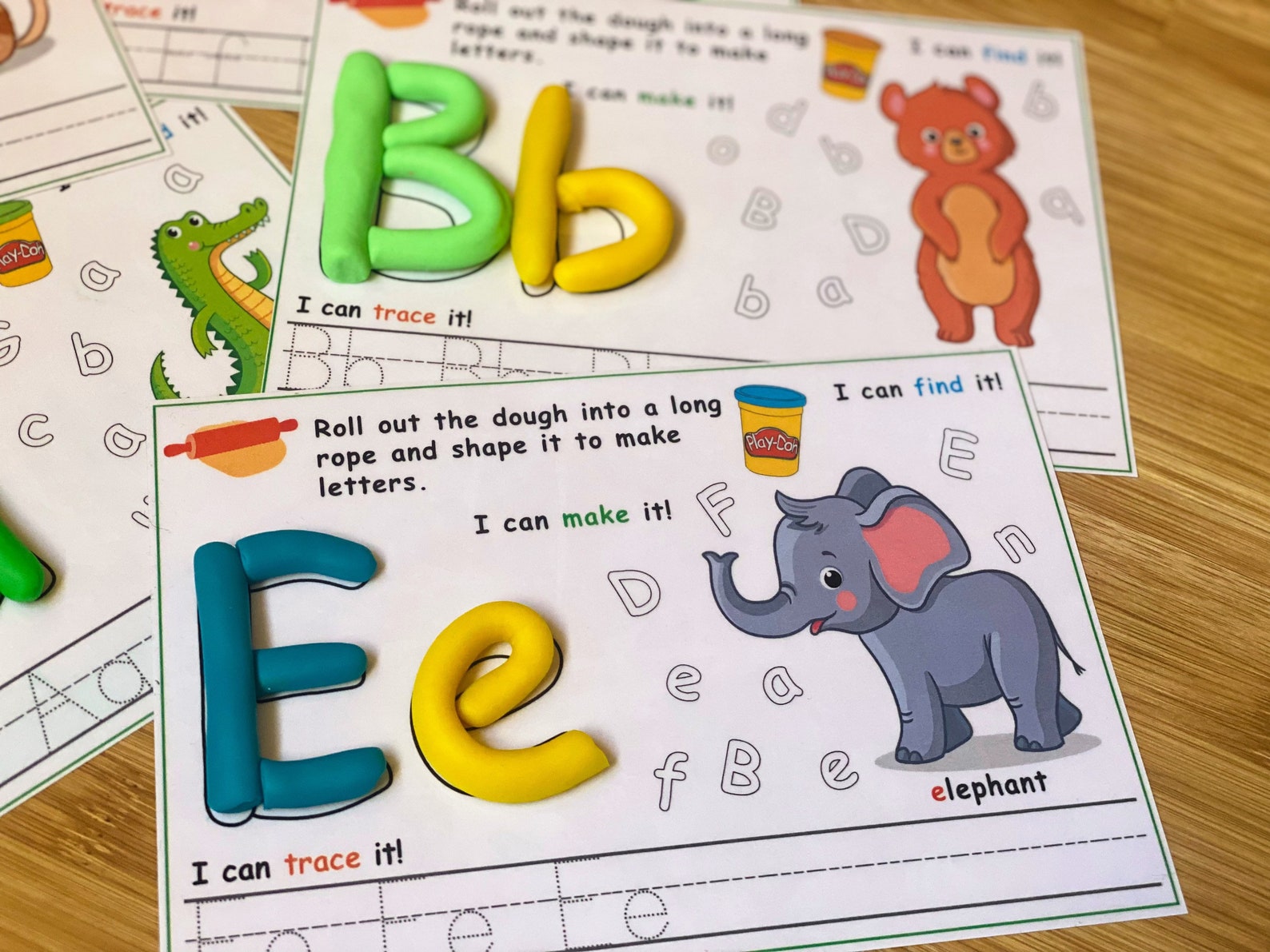 Alphabet Play Dough Mats ABC Printable Play Doh Preschool - Etsy