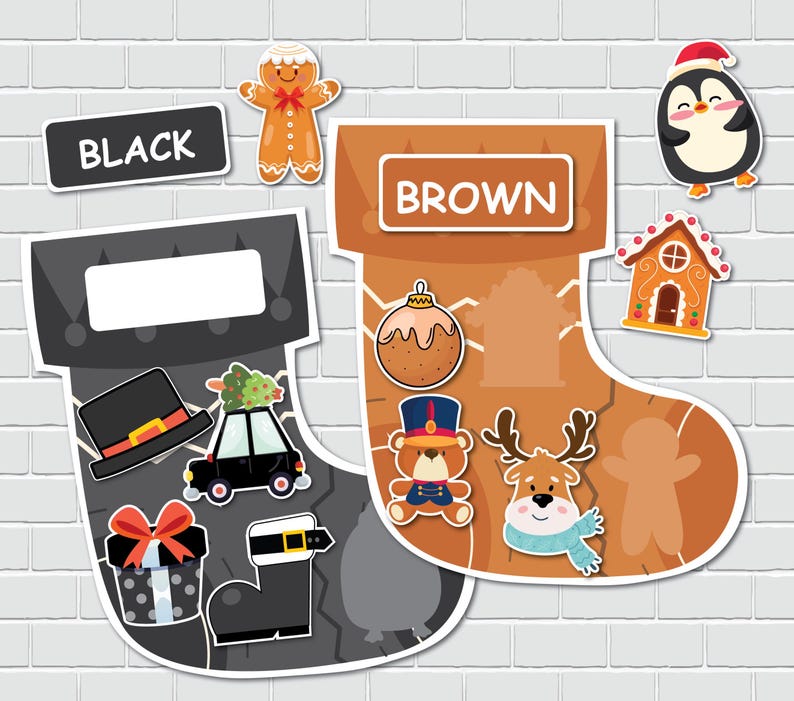 Christmas Color Matching Activity, Color Sorting Game for Kids, Toddler ...