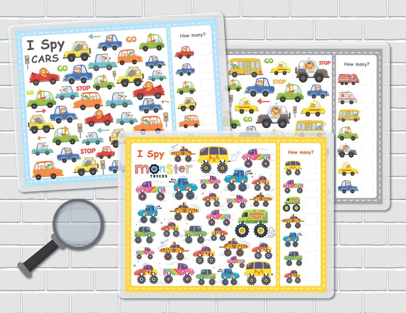 I Spy Activity Transportation Theme Kids Look and Find - Etsy
