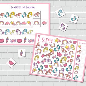 Unicorn Busy Book, Preschool Learning Binder, Toddler Printable ...