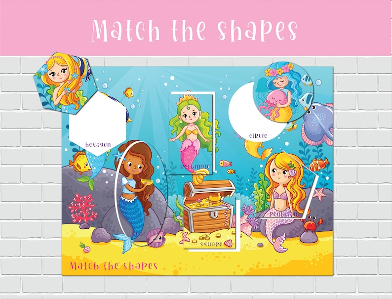 Mermaids Busy Book for Girls. Printable Activities. Pre-k - Etsy