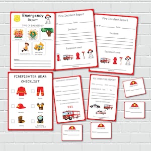 Fire Station Pretend Play, Printable Firefighter Dramatic Play ...