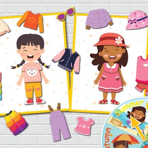 Dress up Printable Activity Four Seasons File Folder Games Toddler ...