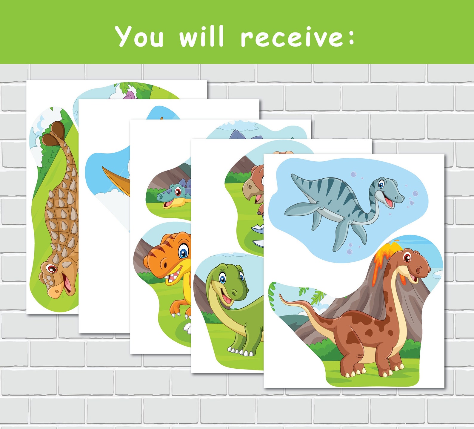 Dinosaurs Lacing Cards, Preschool Fine Motor Skills Activity, Toddler ...