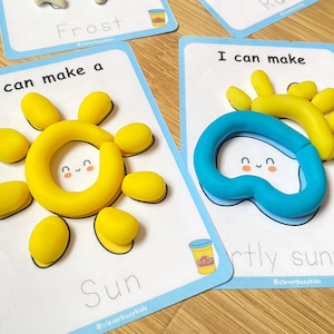 Weather Play Doh Mats, Printable Play Dough, Montessori Play Doh ...