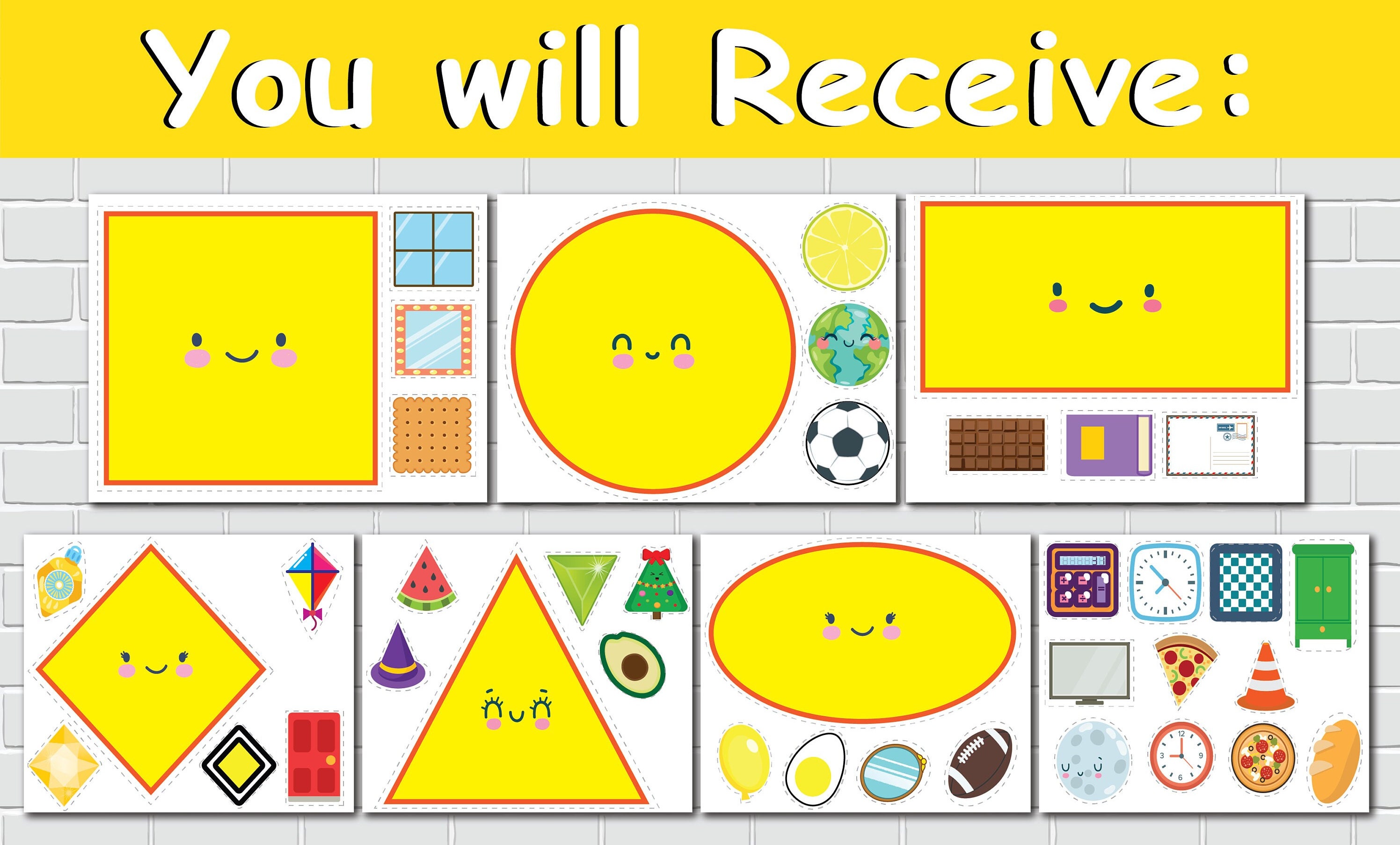 Shapes Matching Activity Toddler Busy Book Preschool Learning - Etsy