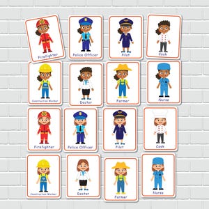 Community Helpers Dress up Preschool Printable Worksheets Professions ...
