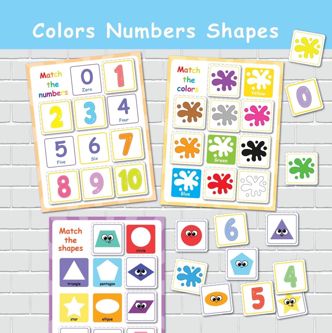 Preschool Learning Binder: Numbers, Shapes & Colors Busy Book Pages ...
