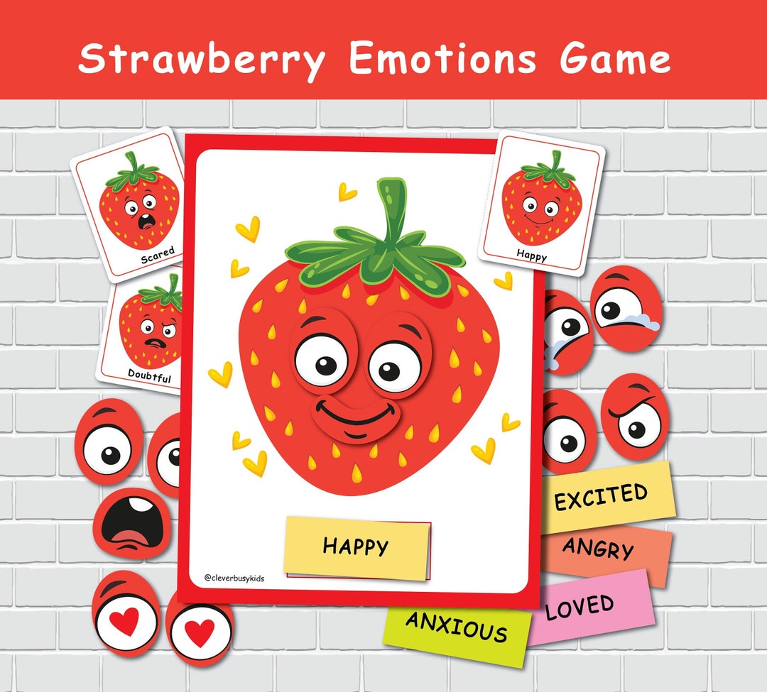 Emotions and Feelings Matching Game, Summer Activity for Kids, Autism ...