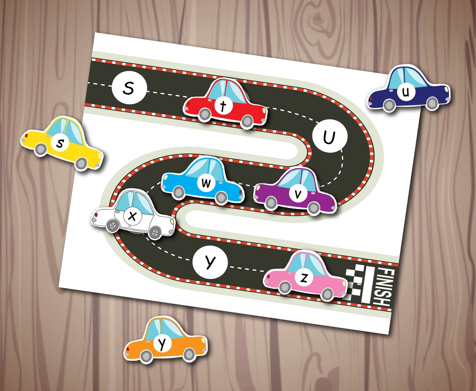 Cars Alphabet Matching Activity ABC Busy Book Pages Toddler Learning ...