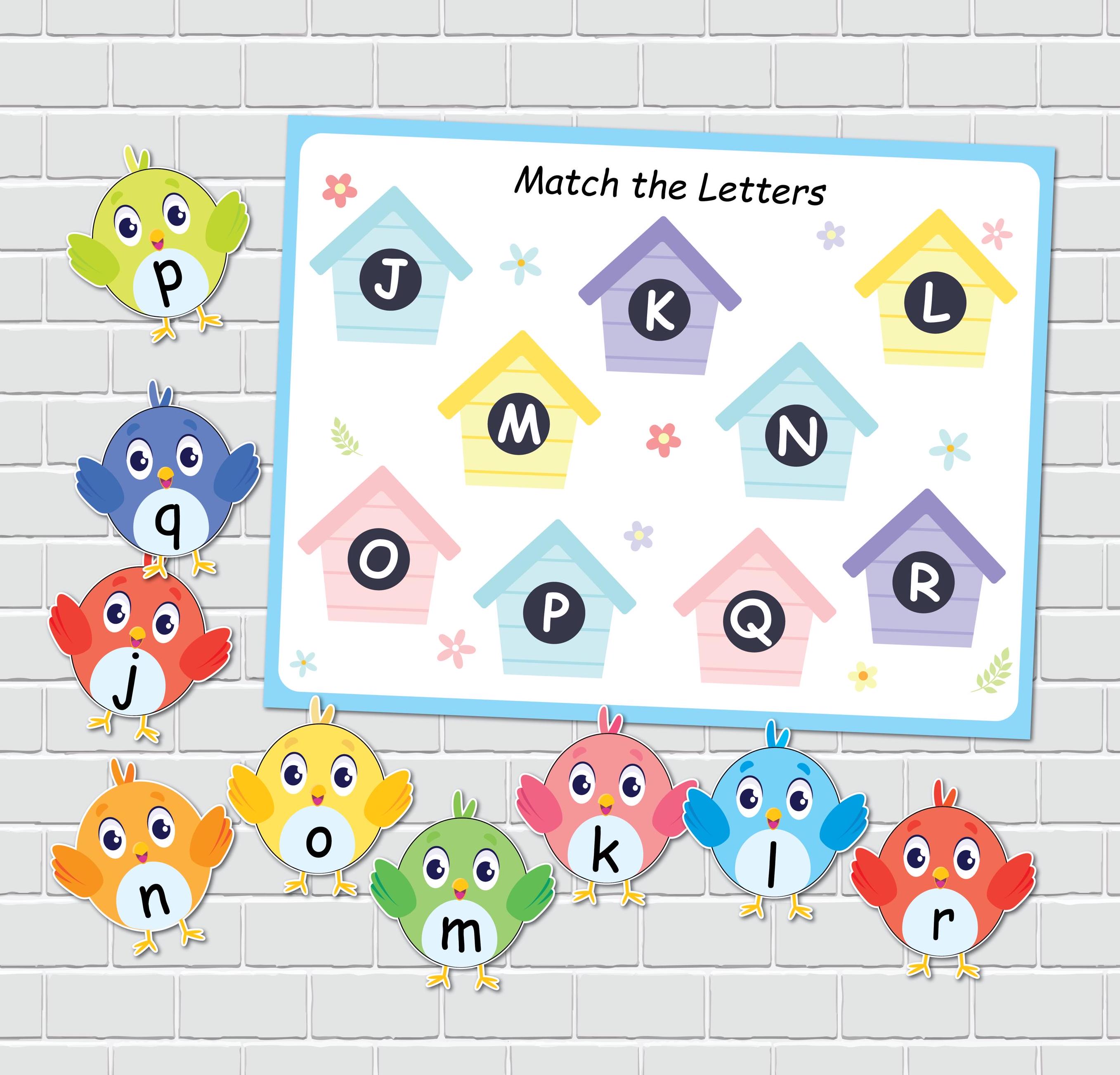 ABC Matching Game: Preschool Alphabet Learning Activity (digital ...