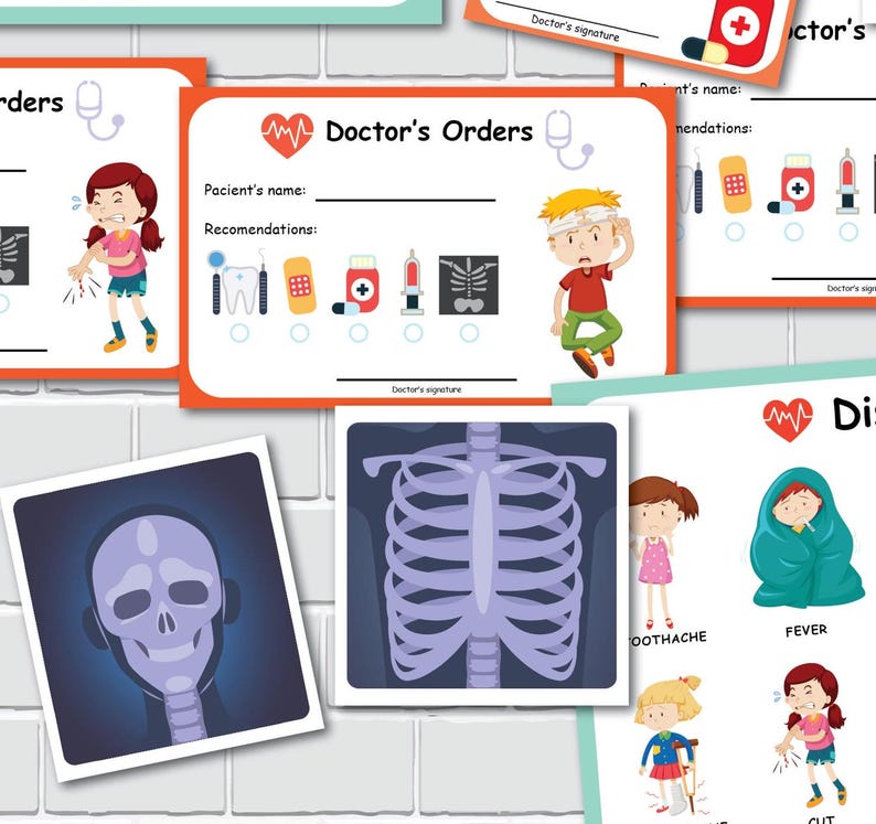 Doctor Pretend Play, Printable Hospital Dramatic Play, Preschool ...