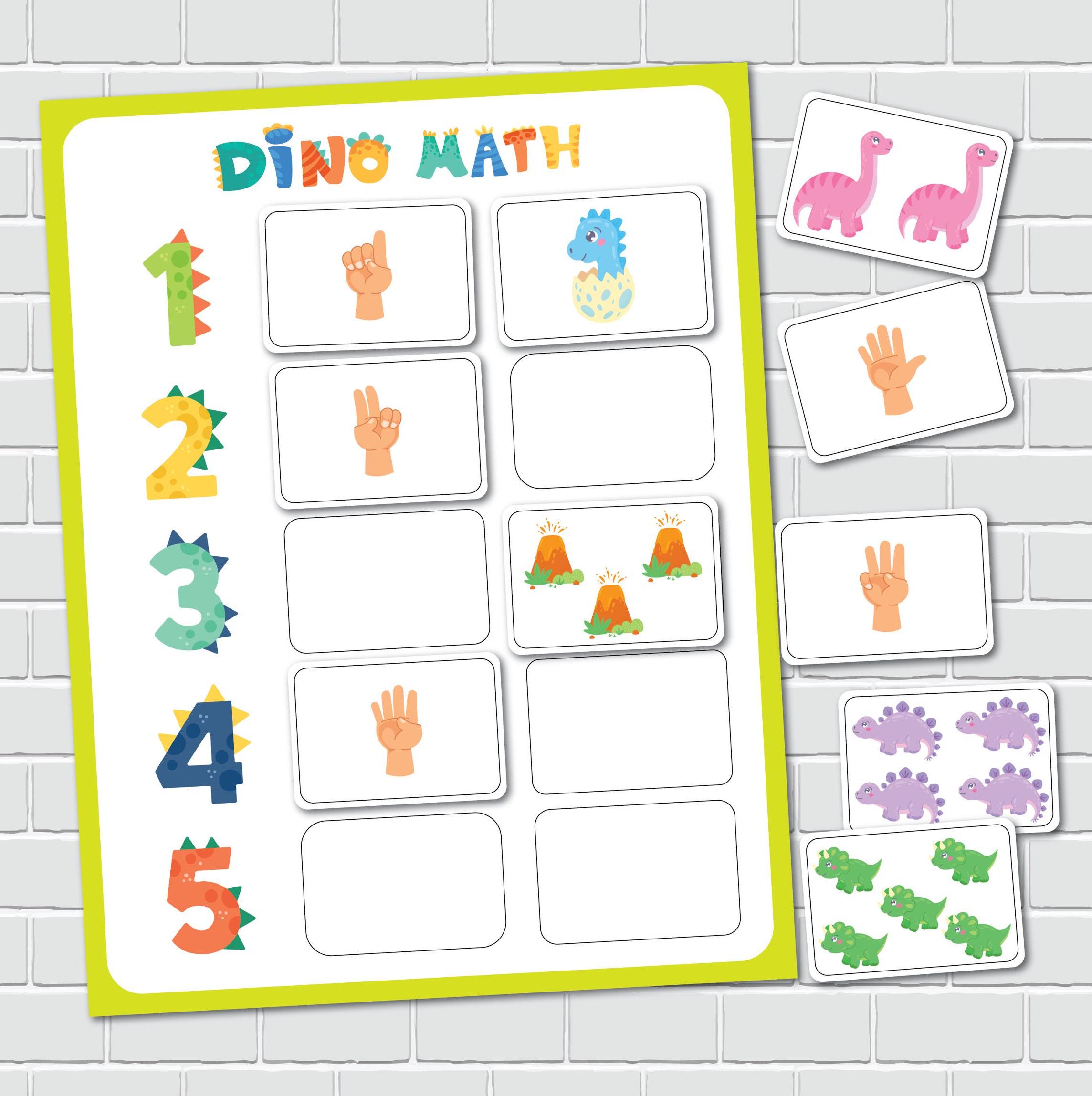 Dinosaur Counting Activity, Preschool Math, Homeschool Resource ...