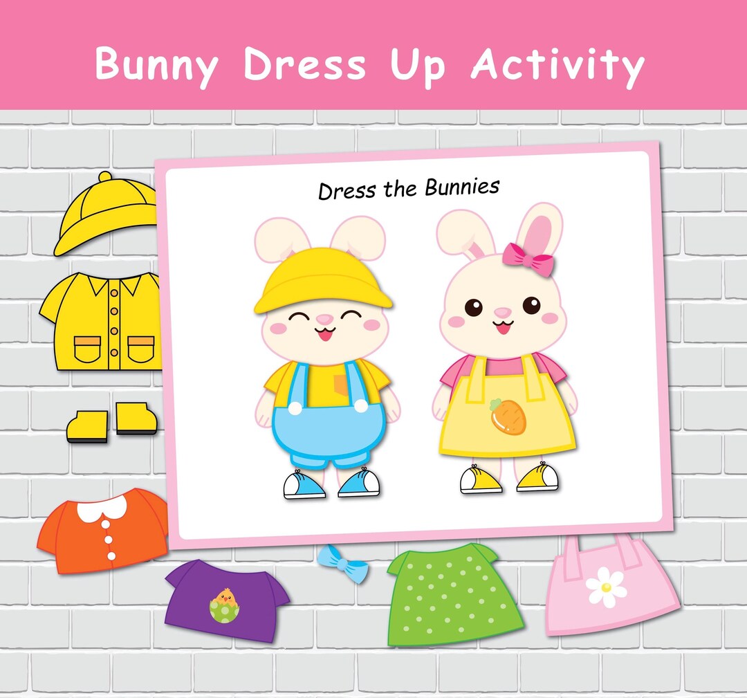 Bunny Dress up Printabe Activity. Spring Printables. Toddler File ...
