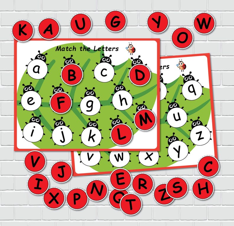 Ladybug ABC Matching Activity: Preschool Learning (digital Download) - Etsy