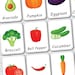 Fruits and Vegetables Flash Cards Toddler Printable Activity Montessori ...