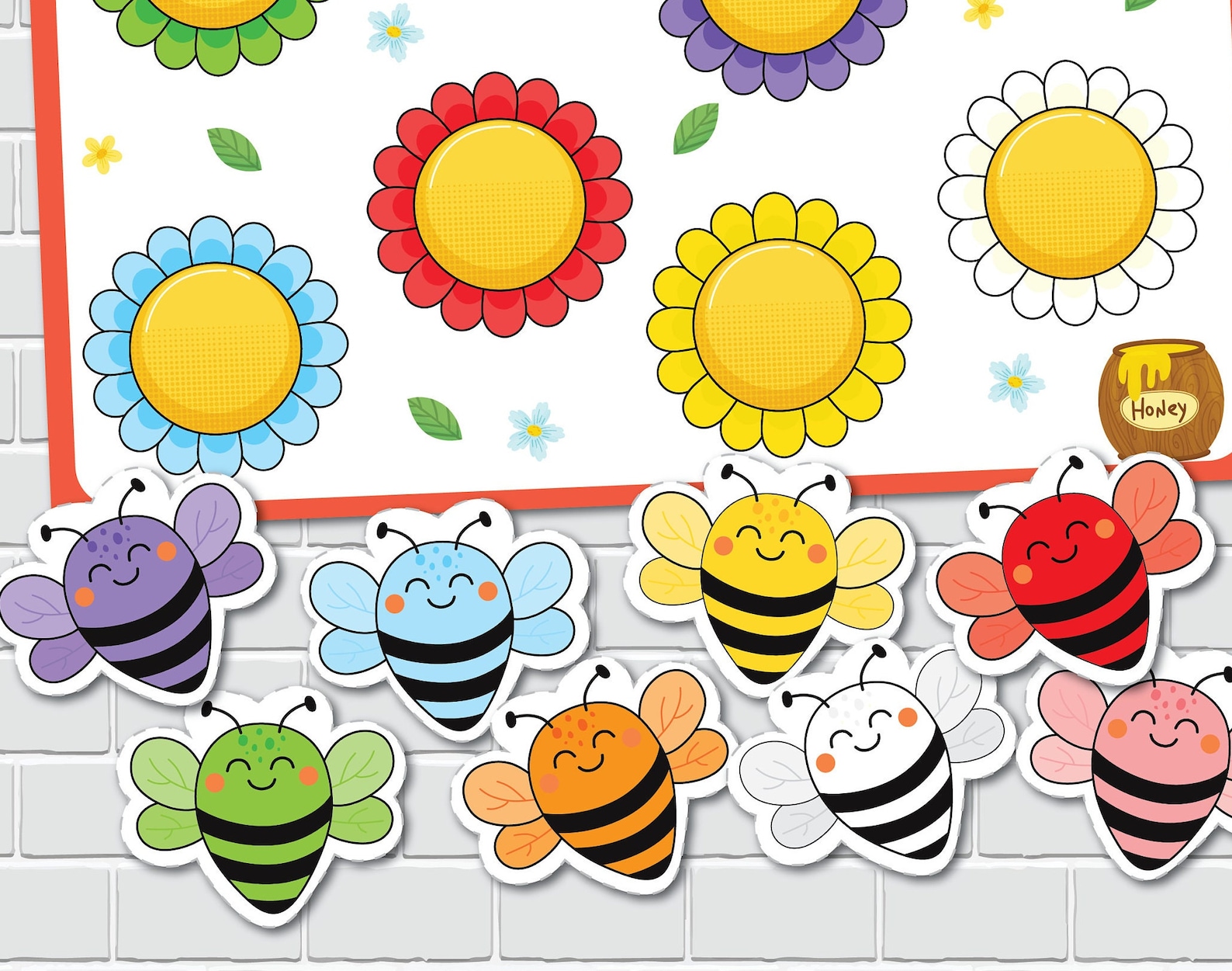 Bee Color Matching Activity, Toddler Printable, Montessori Materials ...