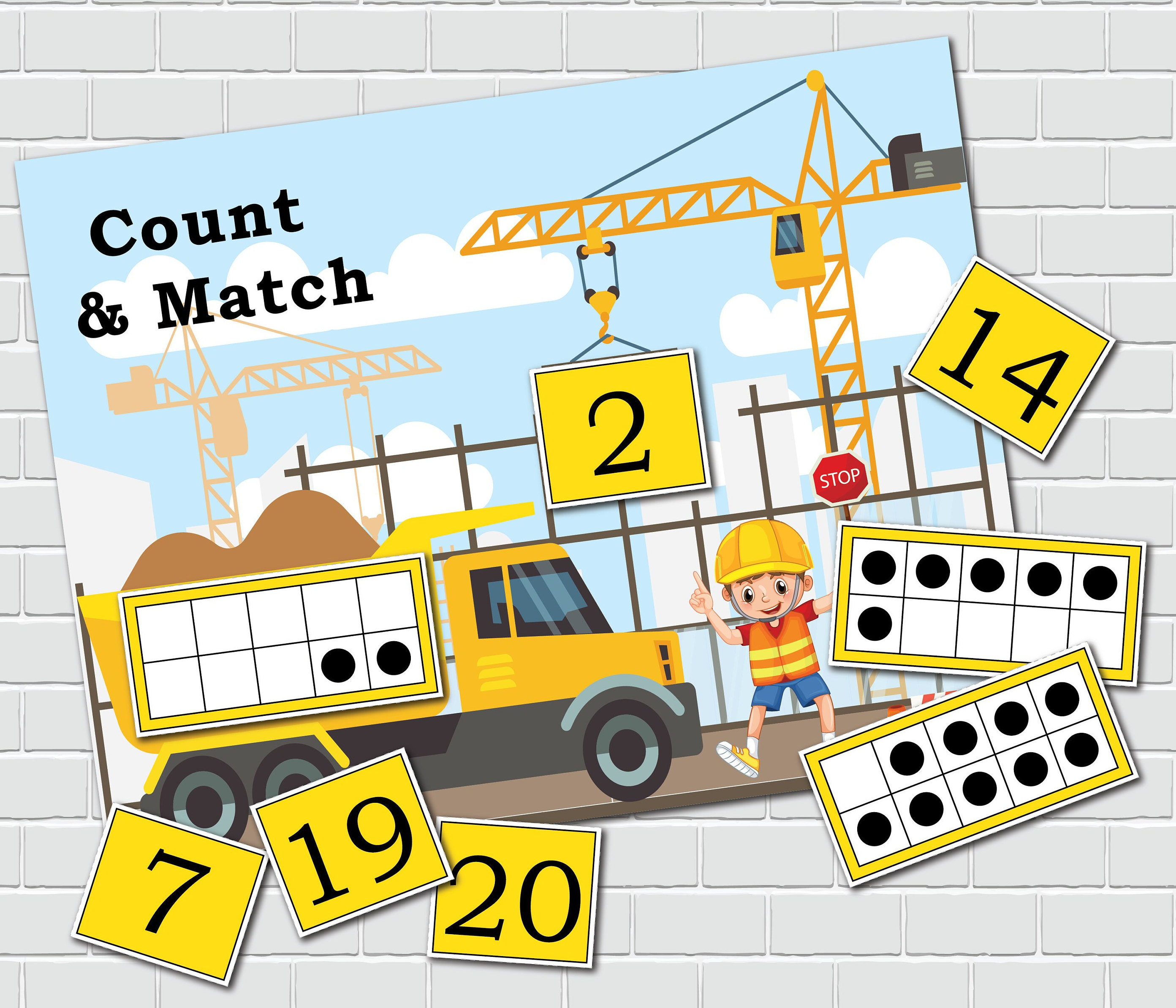 Counting Construction Activity Preschool Math Busy Book - Etsy