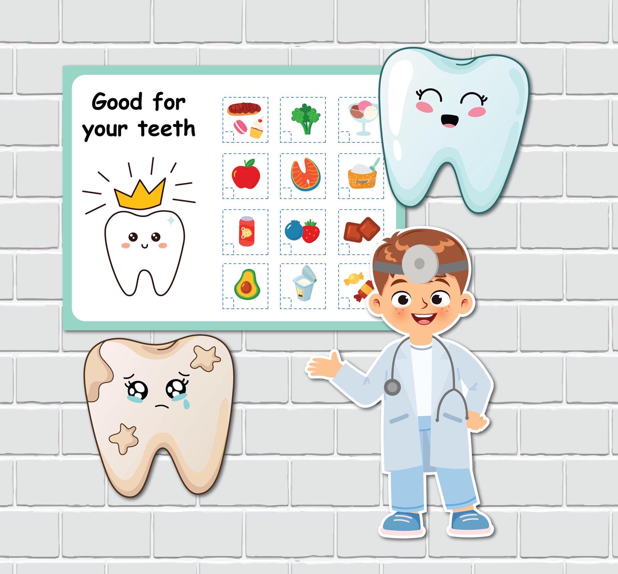 Dentist Dramatic Play, Dental Office Pretend Play, Printable Dramatic ...