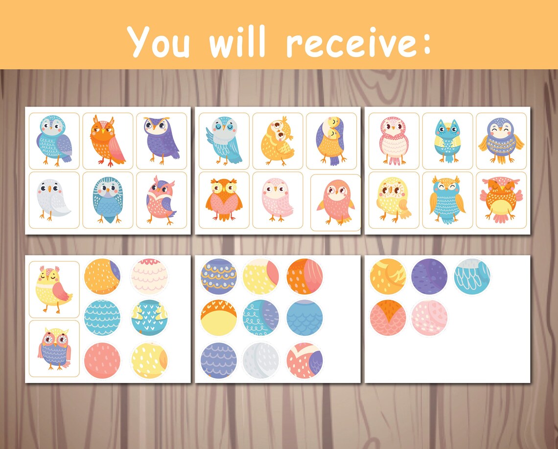 Pattern Matching Activity Toddler Matching Cards Preschool - Etsy