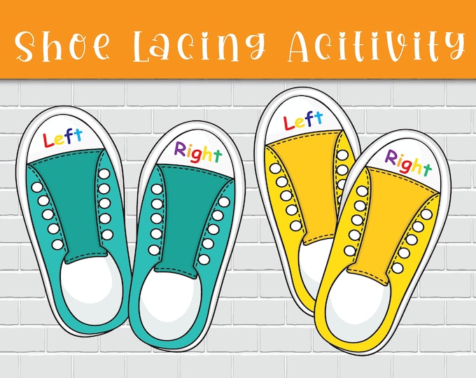 Shoe Lacing Cards Printable, Shoe Tying Practice Activity, Learning to ...