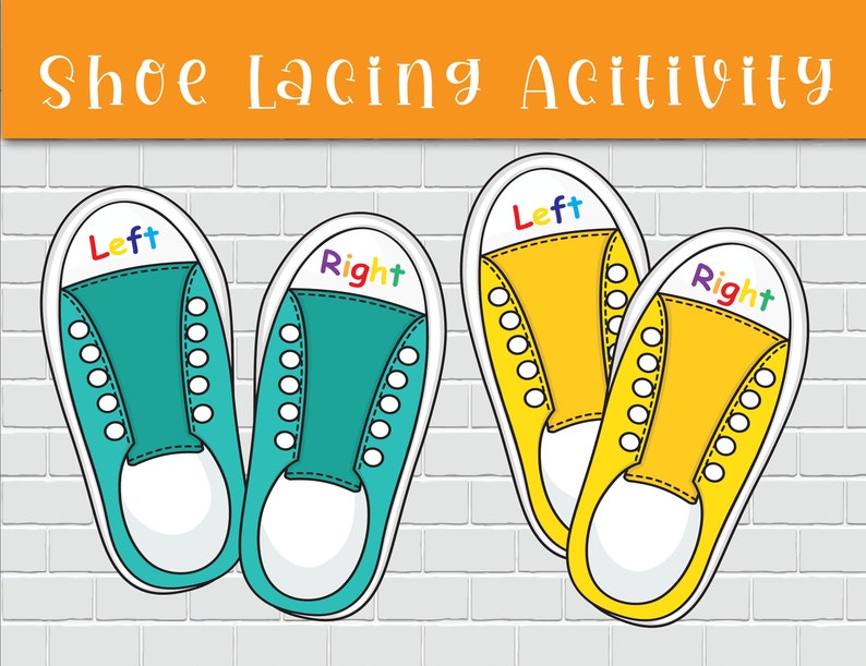 Shoe Lacing Practice for Kids Printable Shoe Tying Activity Kid's Fine ...