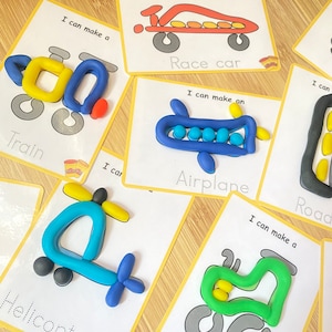 Play Doh Mats, Transportation Visual Cards, Printable Play Dough ...