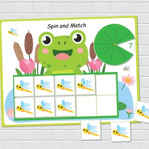 Frogs Ten Frames Matching Activities, Preschool Math Center, Toddler ...