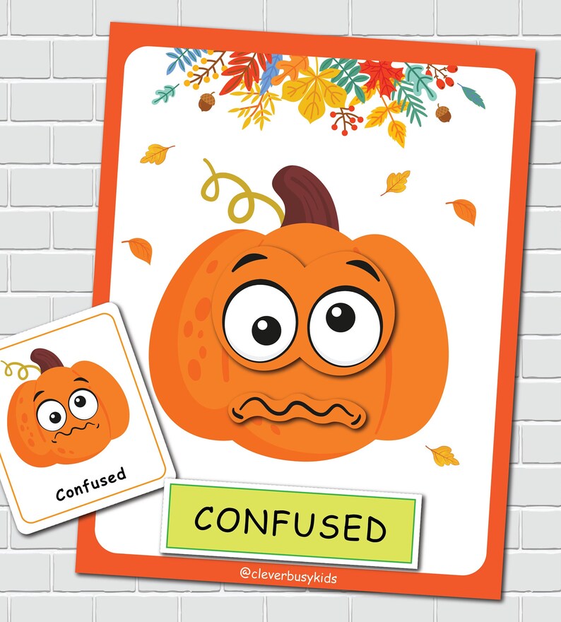 Pumpkin Emotions Activity for Kids, Preschool Feelings Printables ...